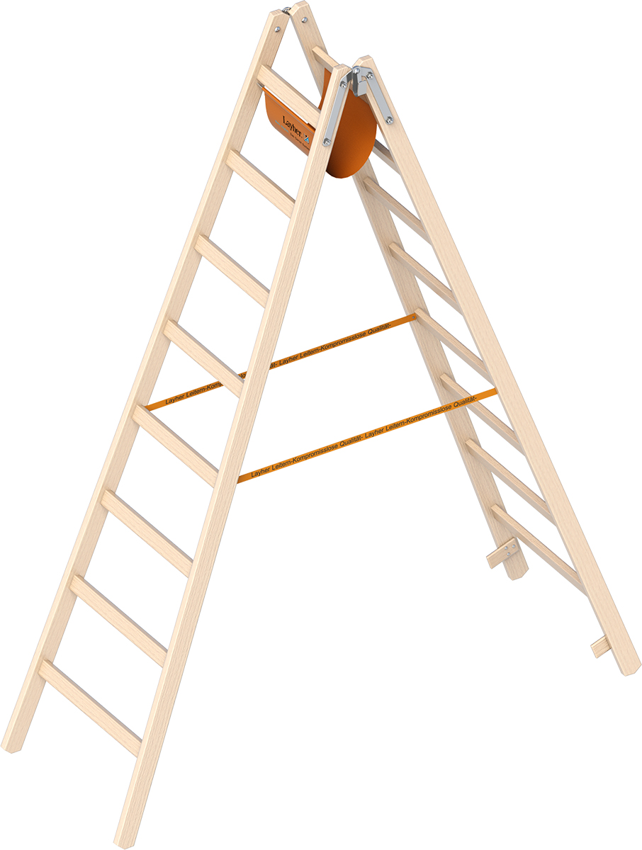 Layher Stehleiter Holz 2x8 Sprossen online kaufen