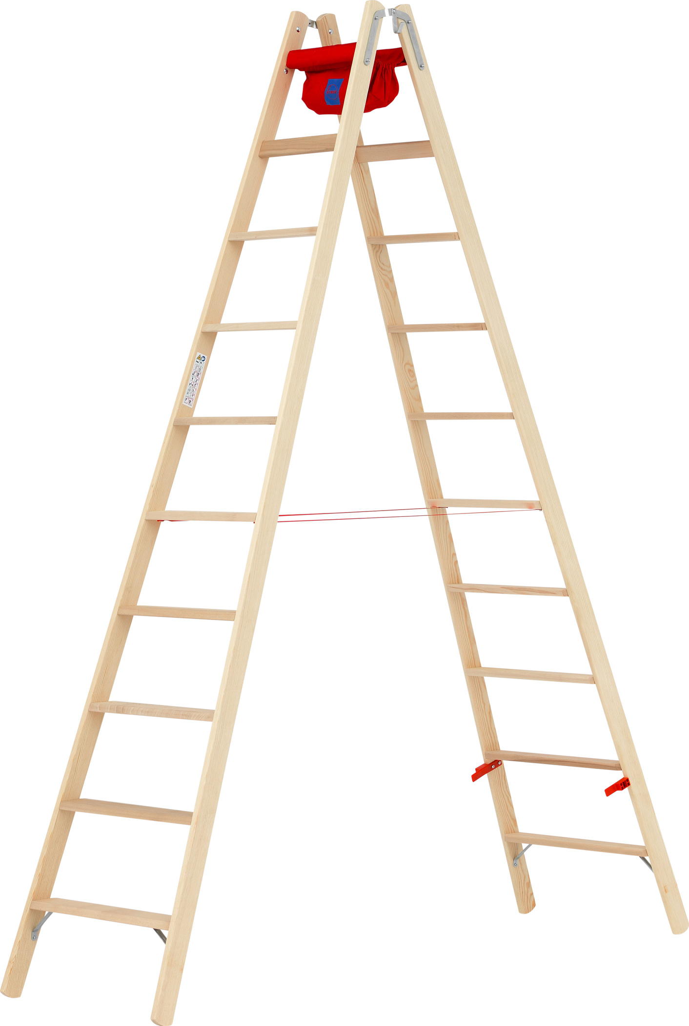 Hymer Stehleiter Holz 2x10 Stufen online kaufen