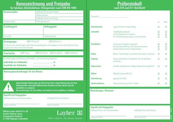 Layher Gerüst-Kennzeichnungsblock online kaufen