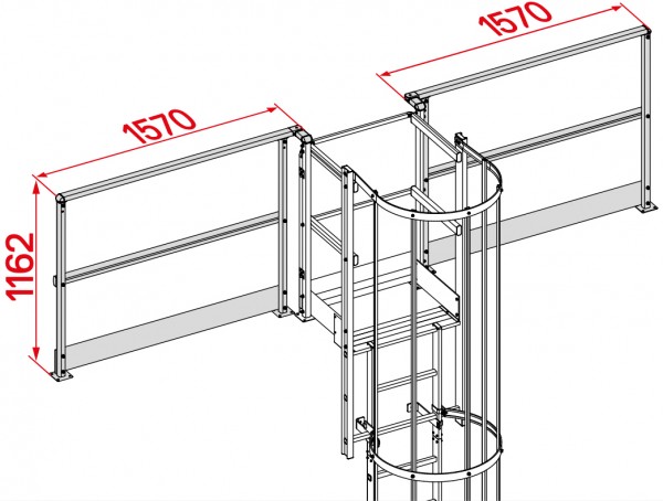 Hymer Steigleiter Geländer für Ausstieg rechts