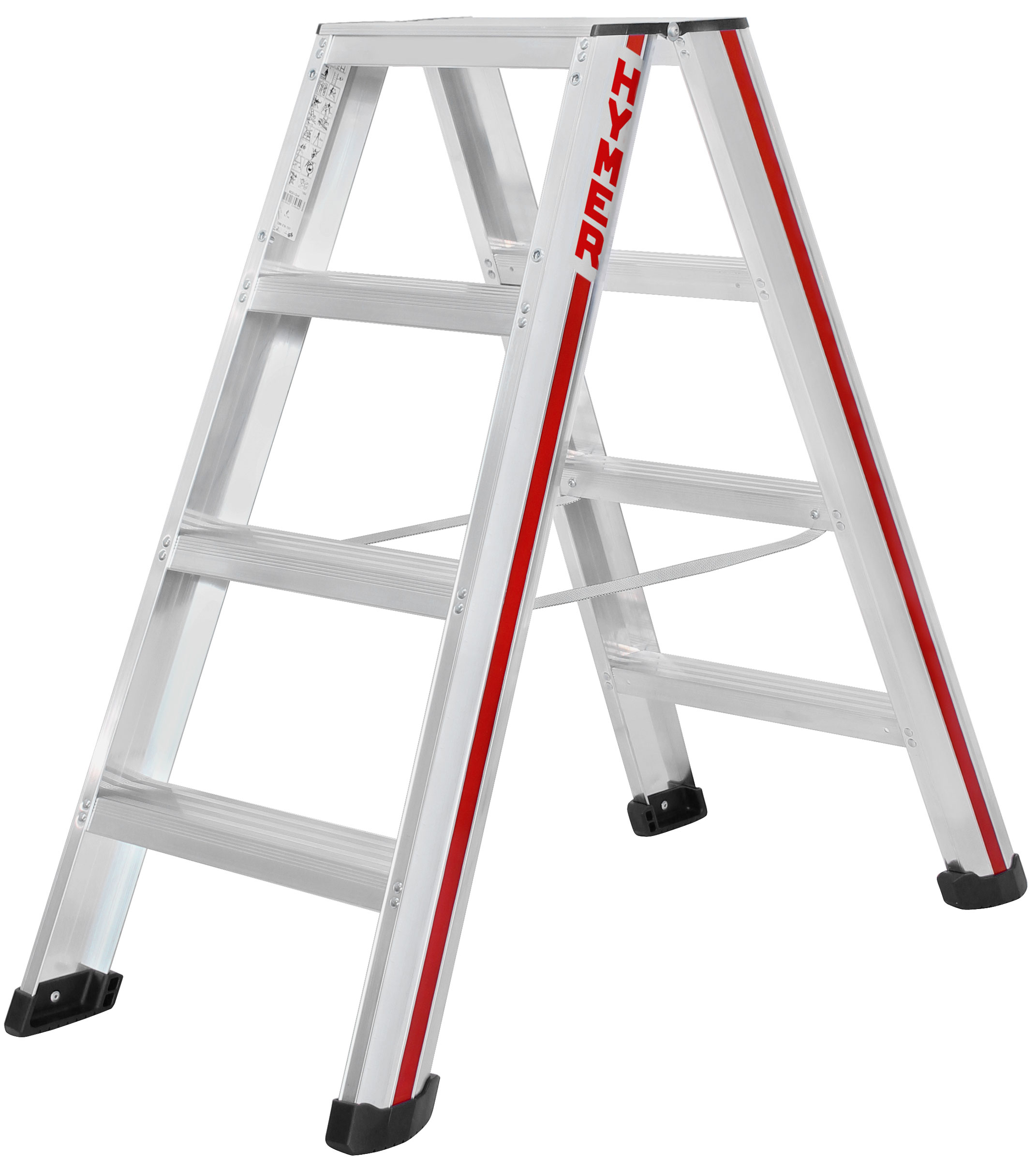 Hymer Stehleiter SC 60 Alu D-Holm 2x4 Stufen